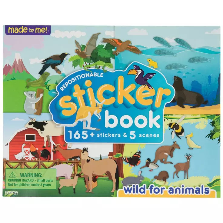 Repositionable Sticker Book - Wild For Animals – Olly-Olly