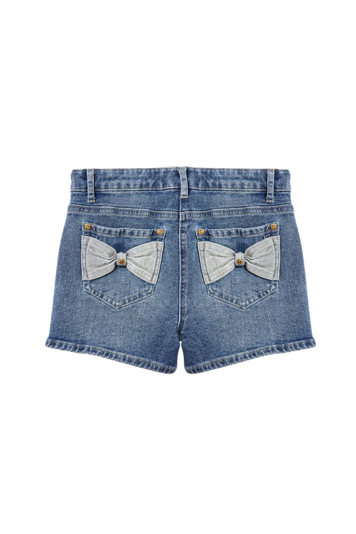 Tractr 2 Toned Denim Shorts With Bow pockets – Olly-Olly