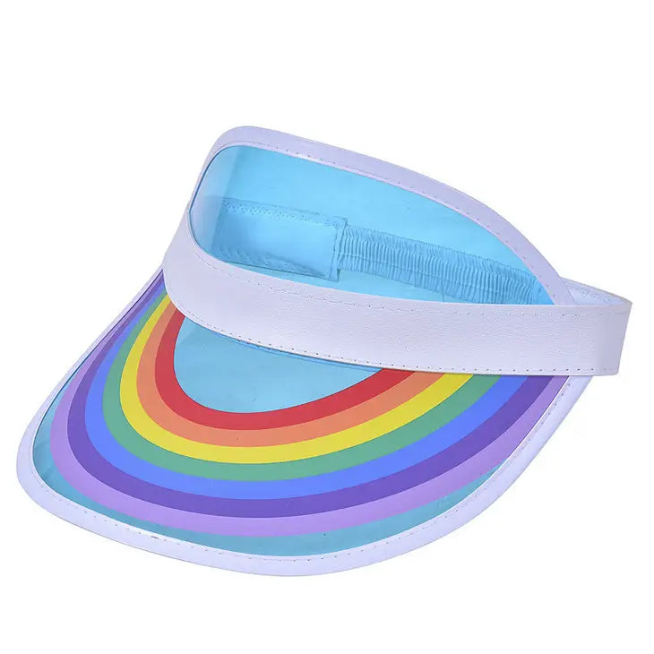 Summer Retro Rainbow Clear Visor Hat – Olly-Olly