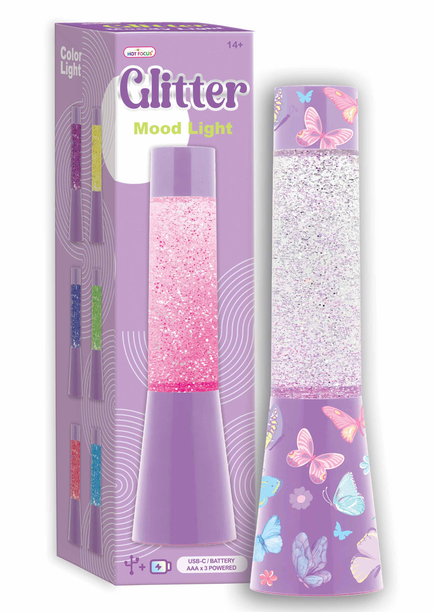 Purple Glitter Mood Light - Tie Dye Butterfly – Olly-Olly