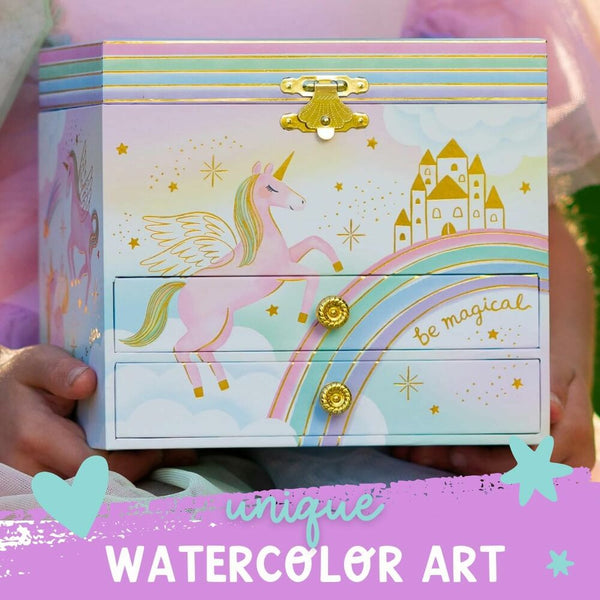 Unicorn Musical 2-Drawer Jewelry Box – Olly-Olly