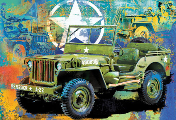 550Pc Military Jeep Jigsaw Puzzle in Collectible Tin – Olly-Olly