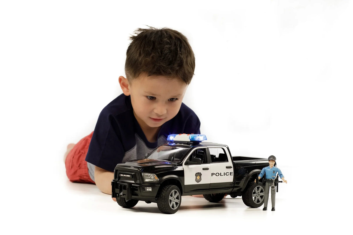 Bruder Police Ram 2500 w/ Policeman and Light & Sound Module – Olly-Olly