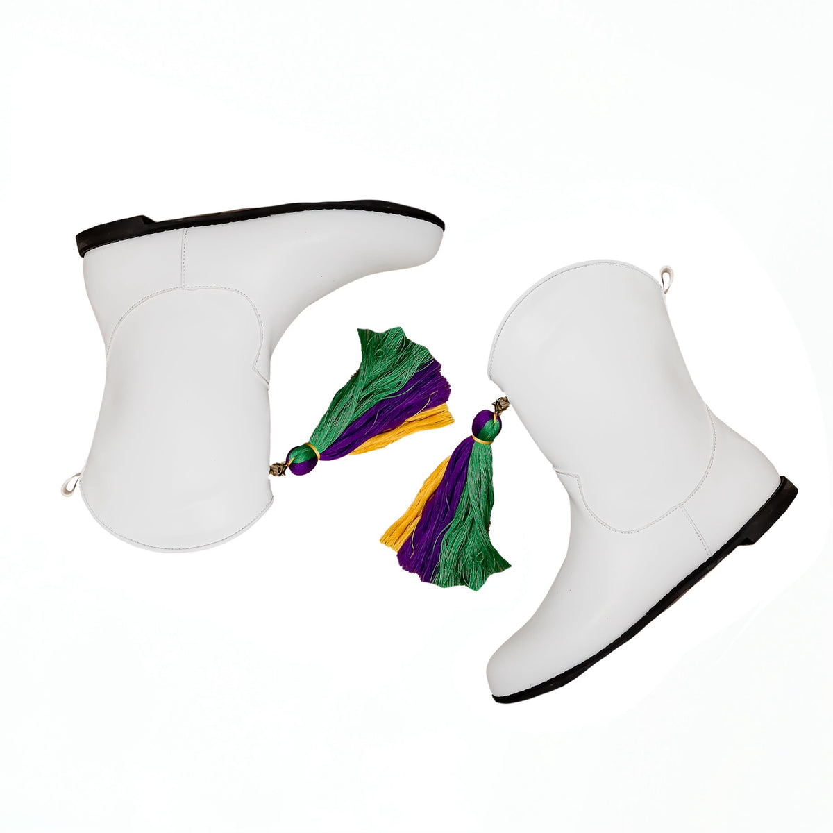 Belle Cher KIDS Majorette White Mardi Gras Marching Boots – Olly-Olly