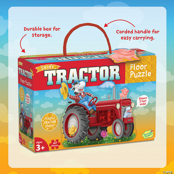 Shiny Tractor Floor Puzzle – Olly-Olly