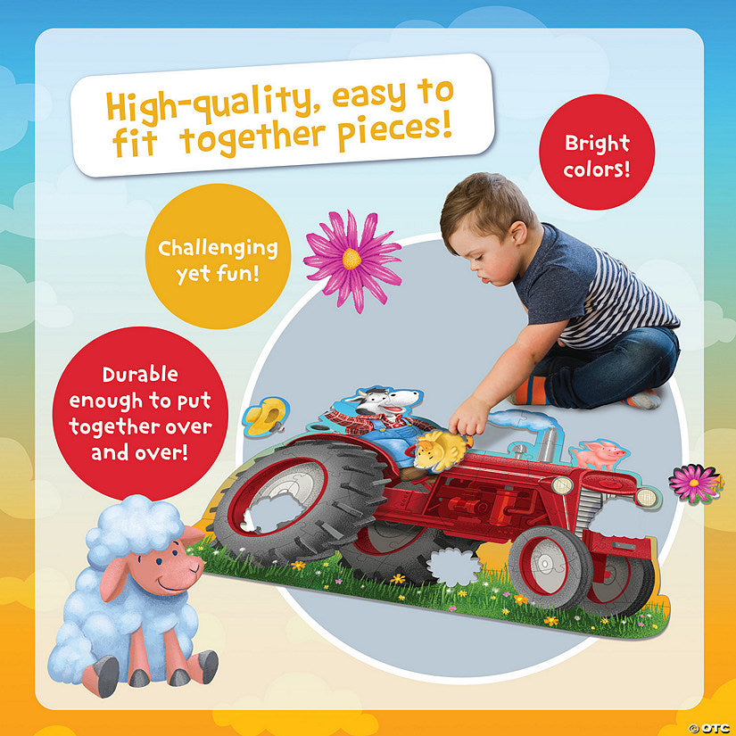 Shiny Tractor Floor Puzzle – Olly-Olly