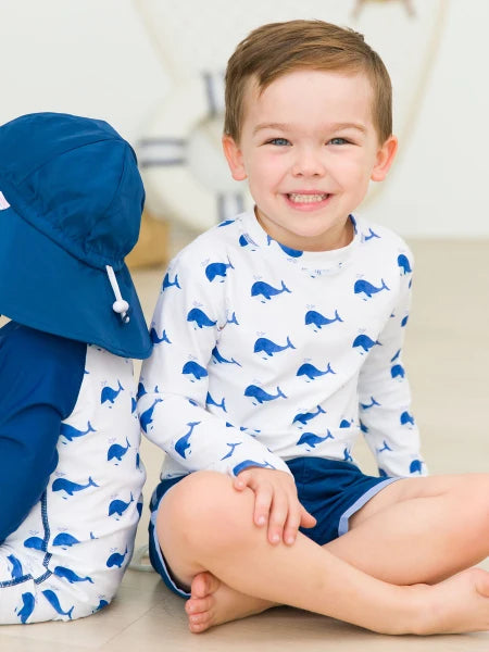 Rugged Butts Long Sleeve Rash Guard - Whale Friends – Olly-Olly