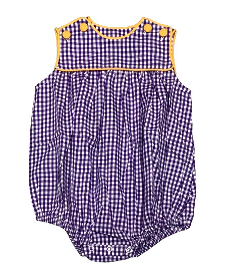 Unisex Purple/Gold Gingham Bubble – Olly-Olly