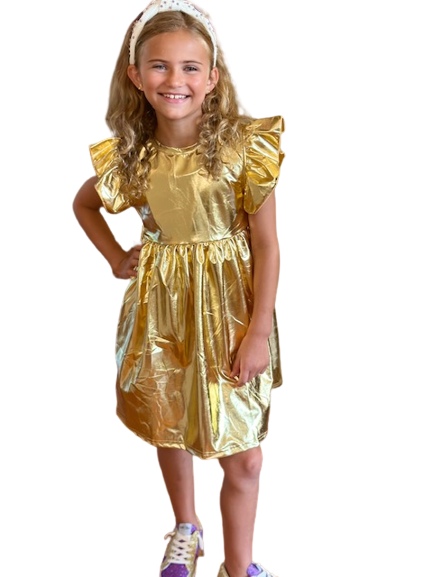 Belle Cher Gold Metallic Dress – Olly-Olly