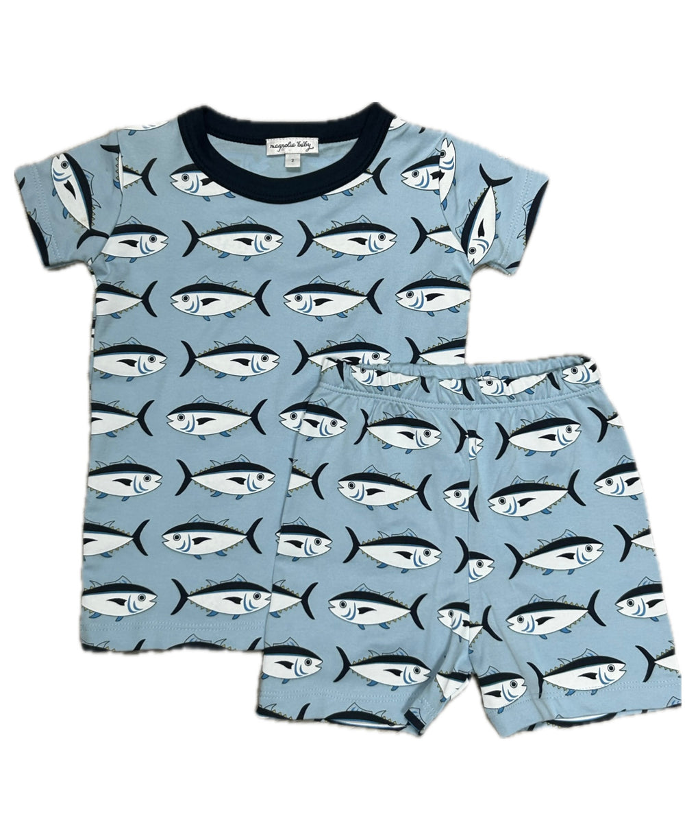 Magnolia Baby Blue Tuna Fish Short Pajamas – Olly-Olly