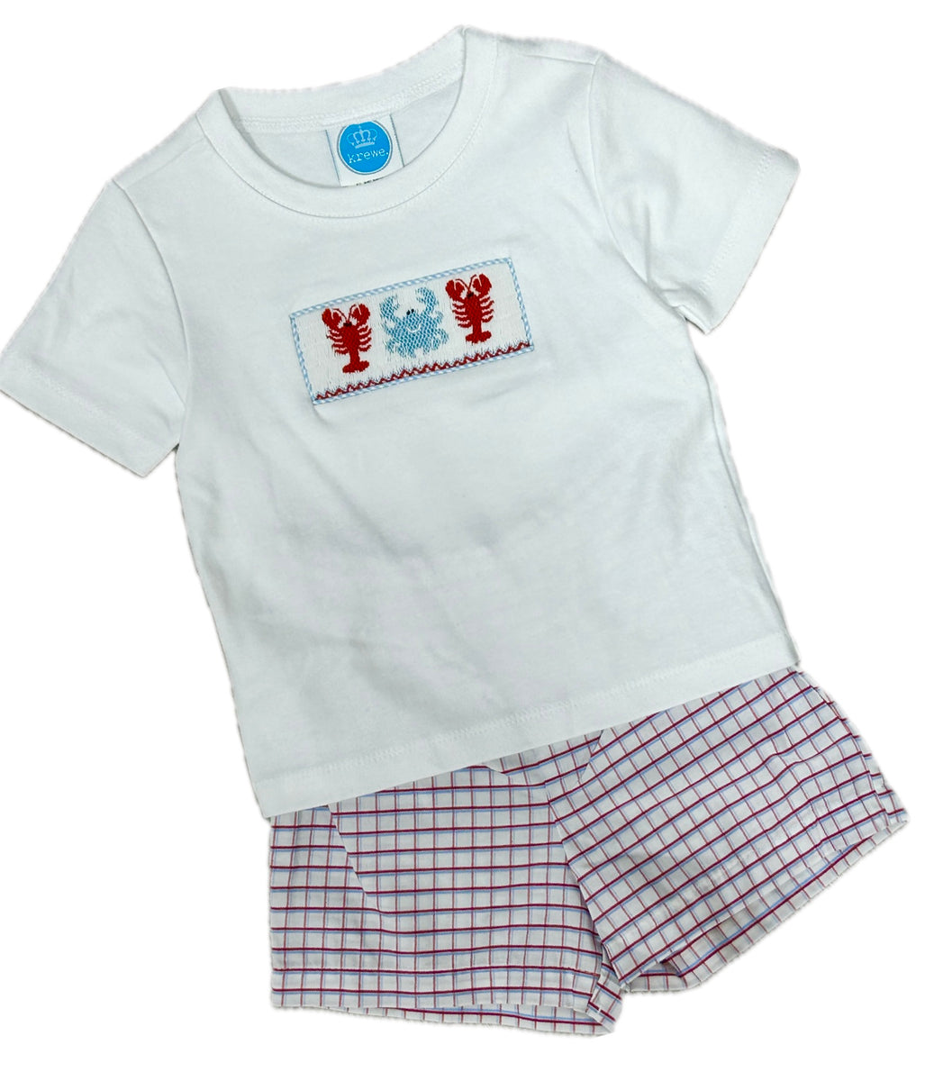 Krewe Smocked Crab/Crawfish Short Set – Olly-Olly