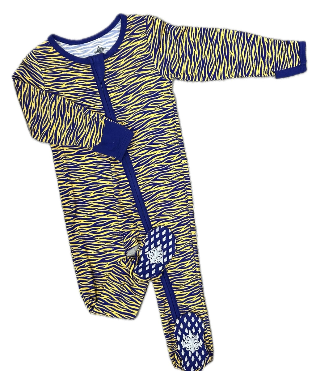 Belle Cher Tiger Stripe Footie – Olly-Olly