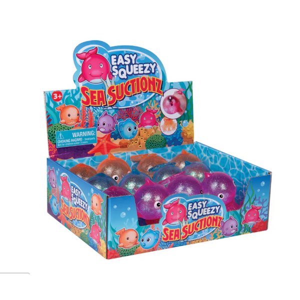 Easy Squeezy Sea Suctionz - Squishy Sea Life Balls (Assorted) – Olly-Olly