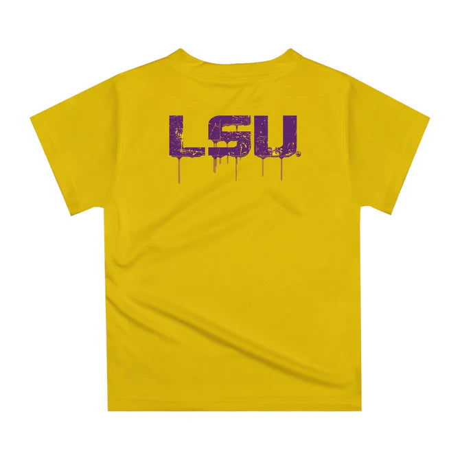 LSU Tigers Dripping Football Helmet Gold Tee Shirt – Olly-Olly