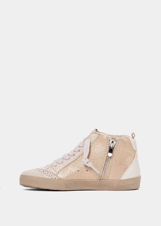 Kids Paulina Mini Sneakers - Champagne Snake High Tops – Olly-Olly