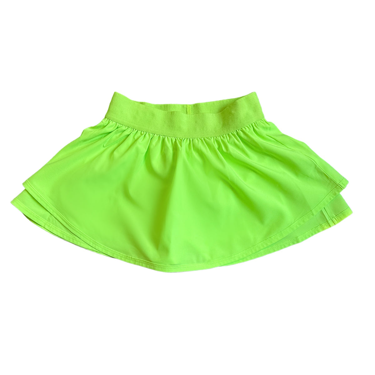 Little Olin Neon Green Gathered Mini Skort – Olly-Olly