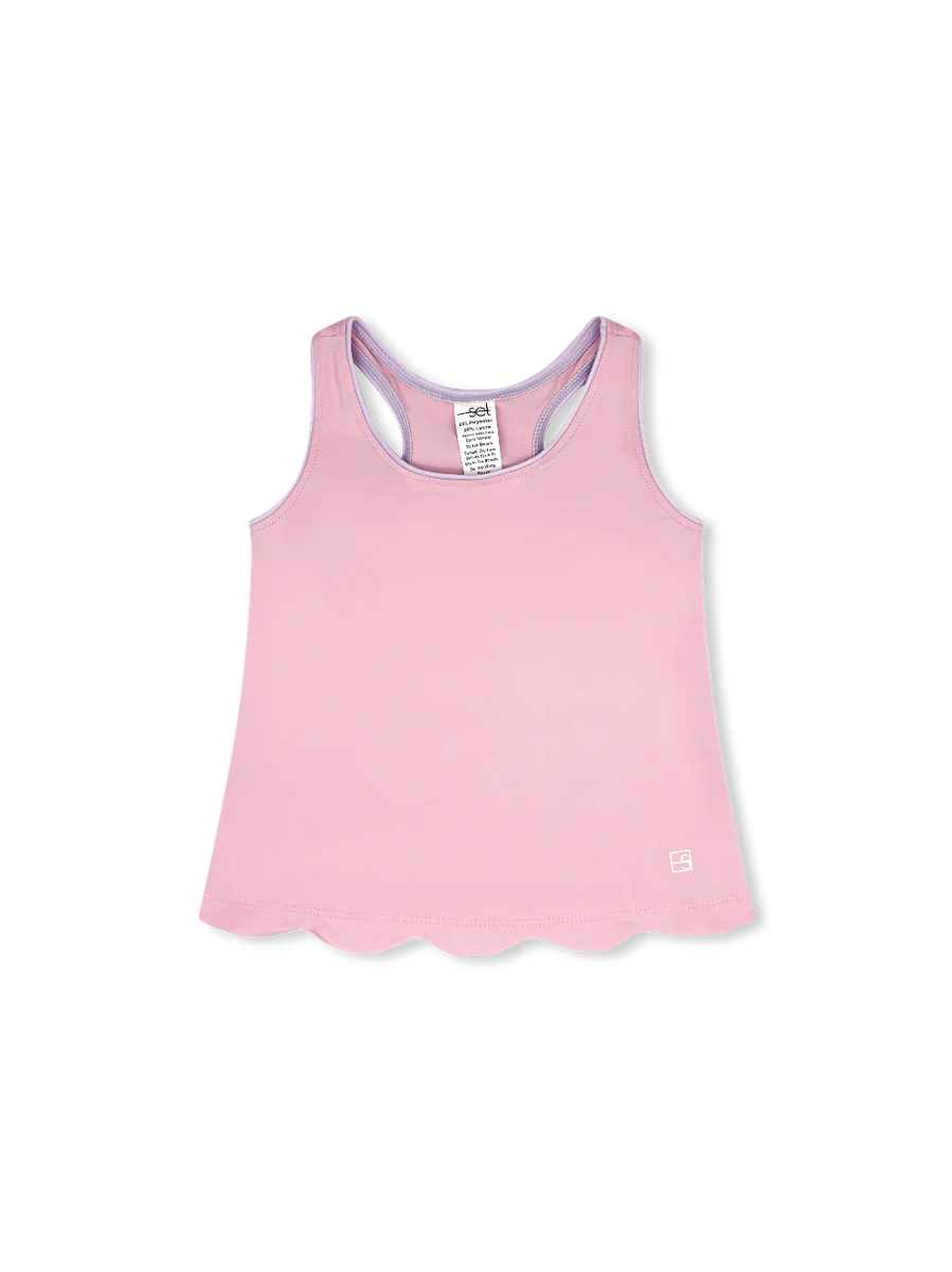 Set Athleisure Anna Scallop Tank - Cotton Candy Pink, Petal Purple ...