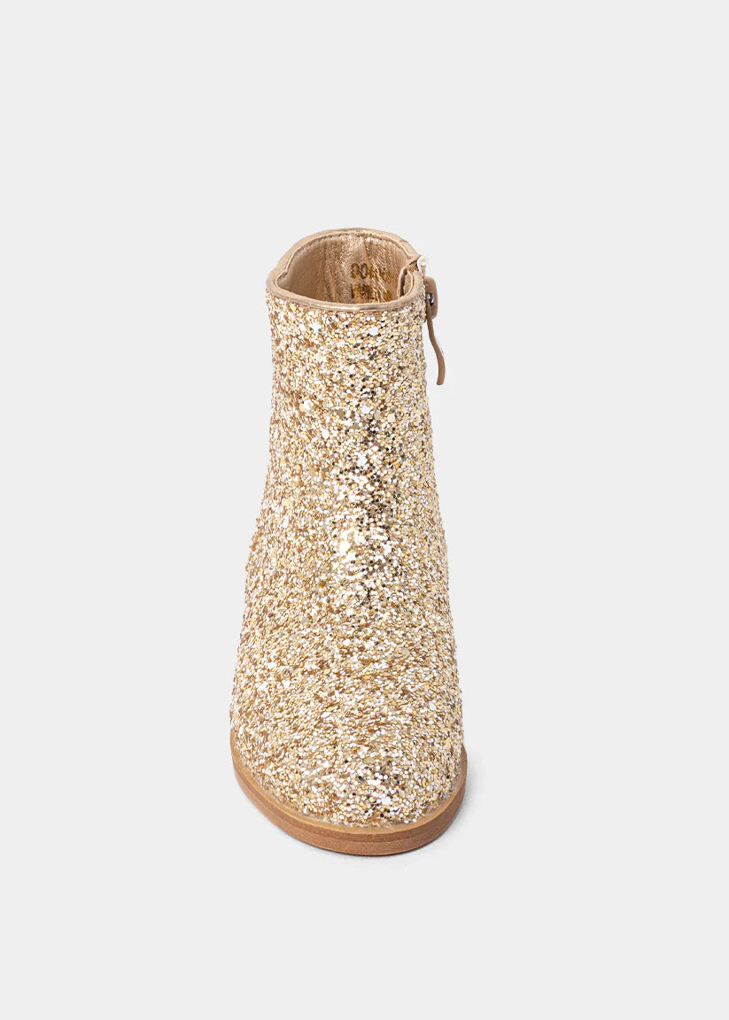 Kids Vanilla Mini Boots - Gold Sparkle – Olly-Olly
