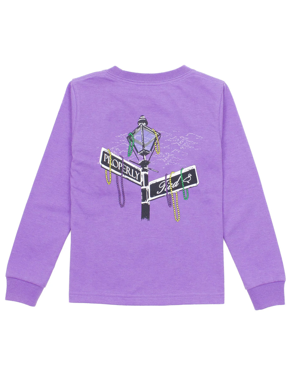 Properly Tied L/S Mardi Gras Rue Light Purple Graphic Tee – Olly-Olly