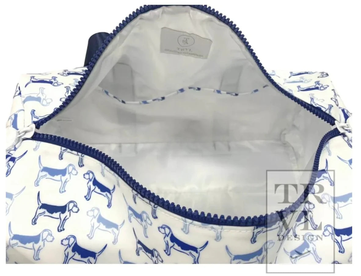 TRVL Weekender Duffel Bag - Blue Puppy Love – Olly-Olly