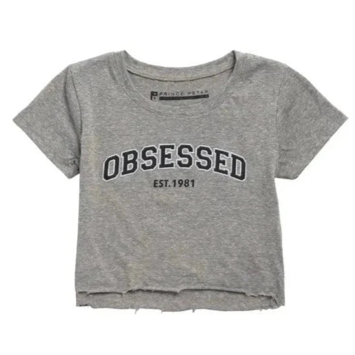 Prince Peter Distressed Gray Cropped OBSESSED Tee – Olly-Olly