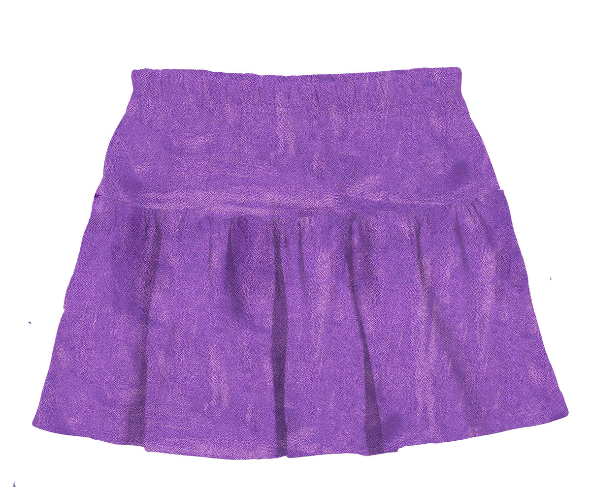 Azarhia Metallic Shimmer Gathered Skort - Purple – Olly-Olly