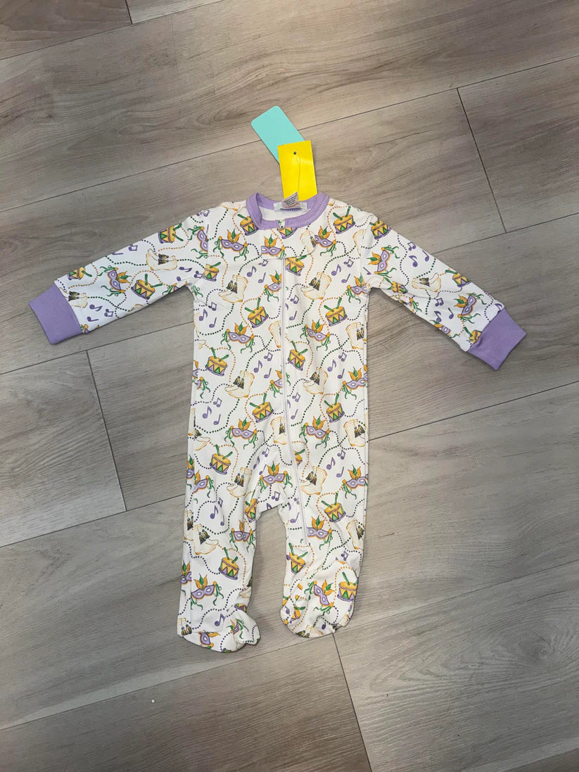LuLu BeBe Pima Mardi Gras Drum Footie – Olly-Olly
