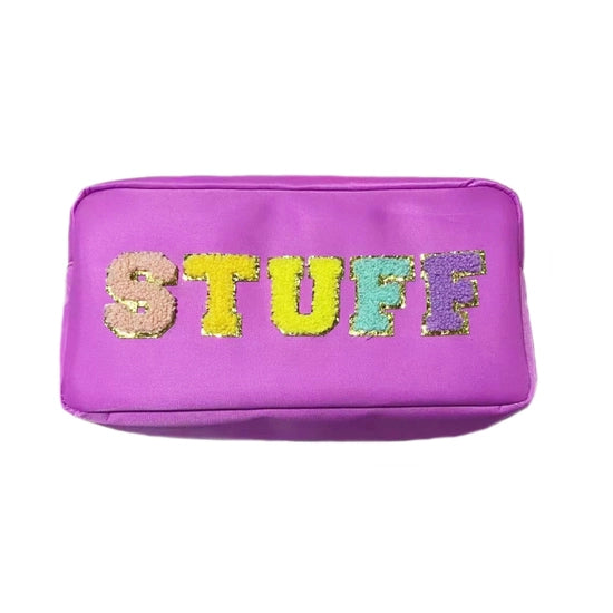 Nylon Varsity Purple Pouch - STUFF – Olly-Olly